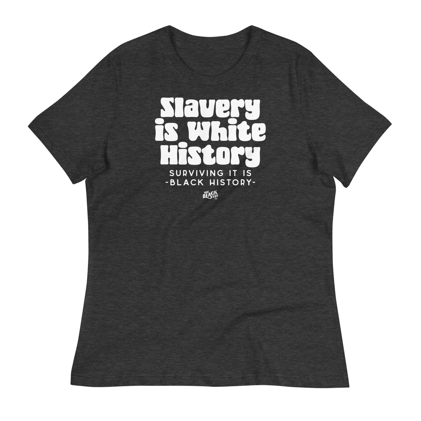 ALLY VERSION Slavery Is White History Womens Relaxed T-Shirt ...